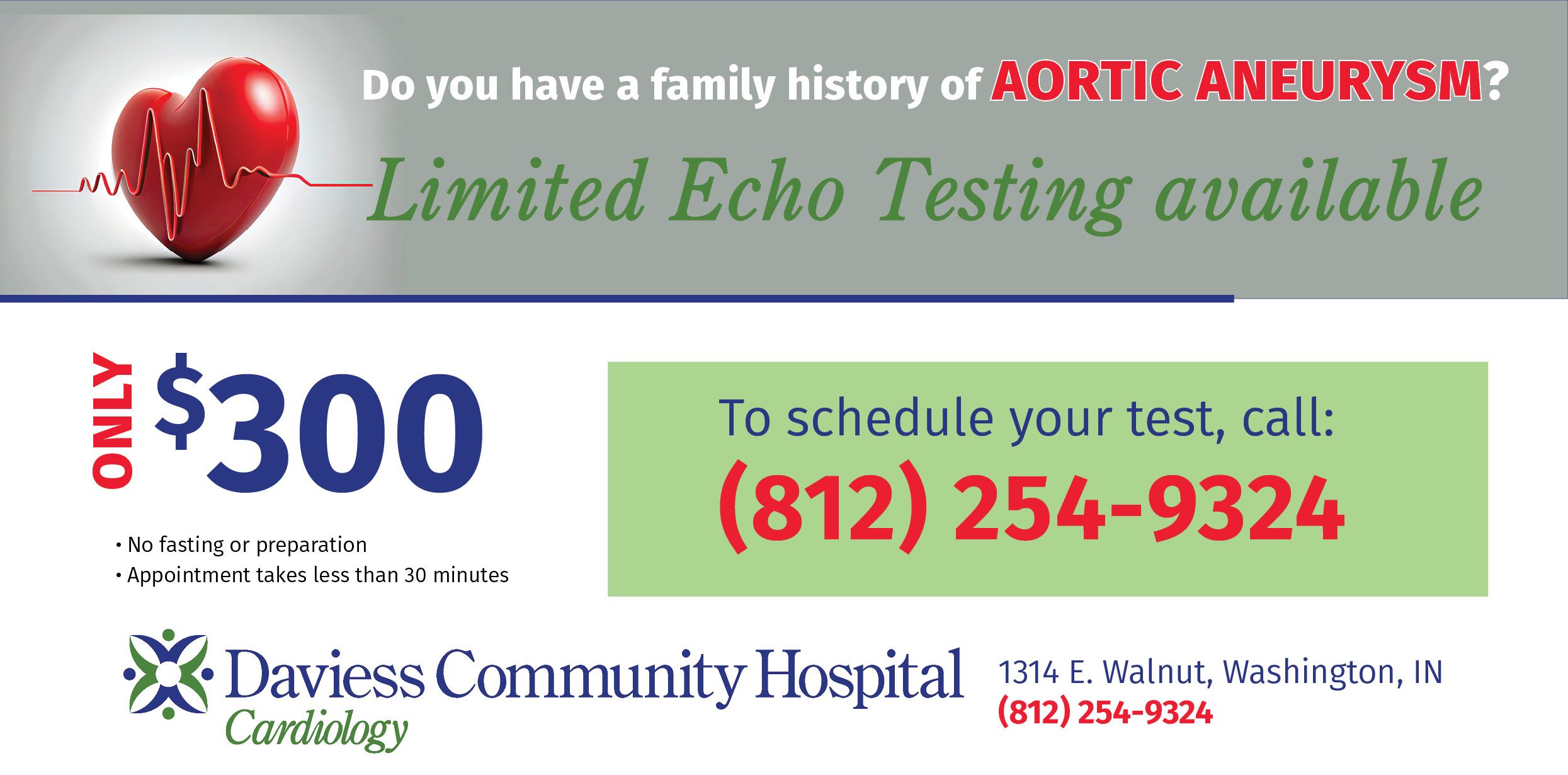 Limited Echocardiogram Test at DCH | Dr. Ethan Oates on Aortic Aneurysm ...